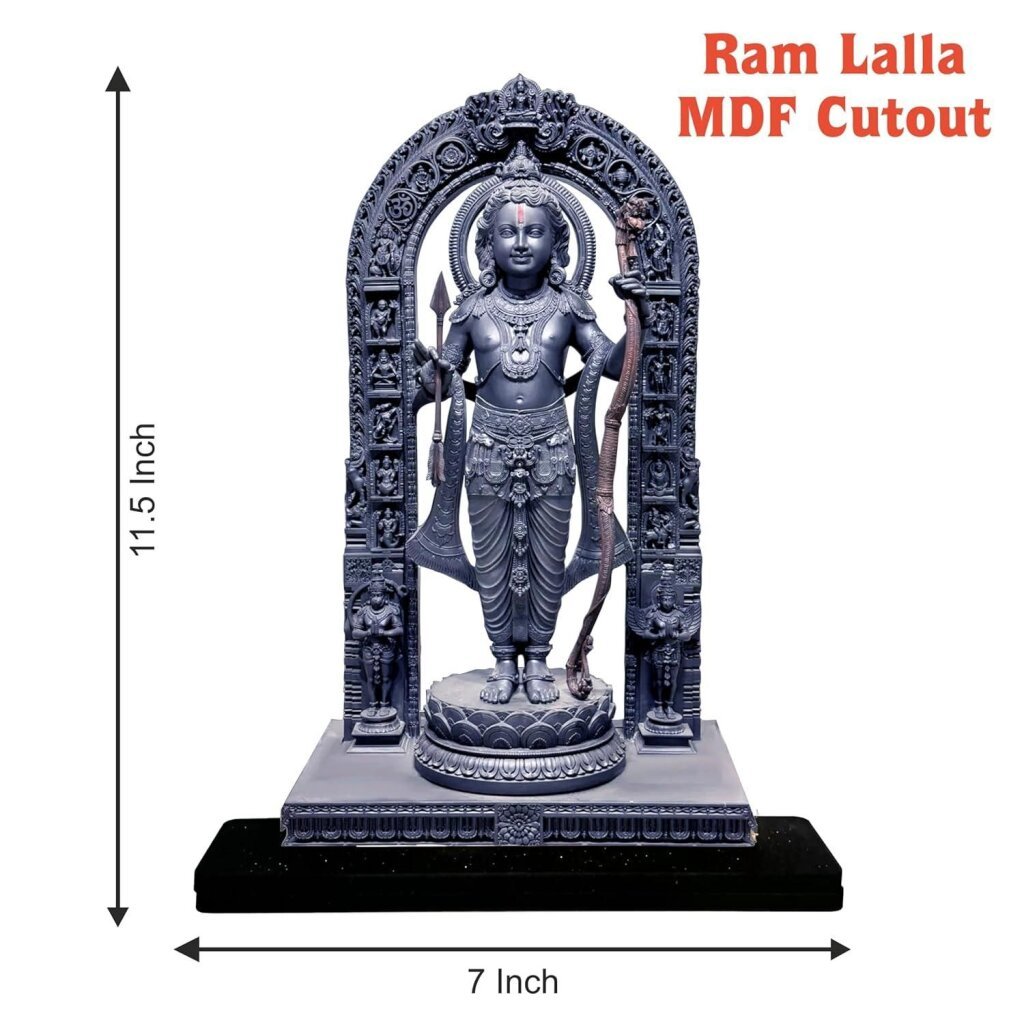 Cutout of Ram Lalla Statue in Ayodhya Mandir (2D) - zovya.in